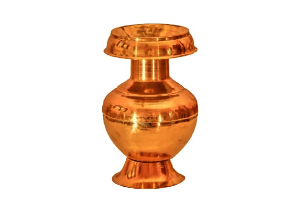 Shrinika Pure Copper Kalash, Tamba Lota with Unik Design Hight - 18 cm ...