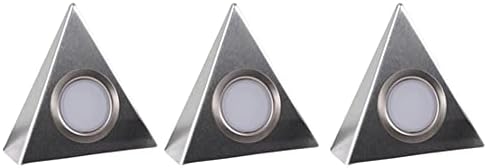 Britalia 3 Pack LED Stainless Steel Under Cabinet Triangular Head Light ...