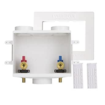 GUOFIS Washing Machine Outlet Box with Center Drain,1/2 Inch Barb Crimp ...