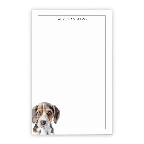 Amazon.com: Personalized Beagle Notepad With Name, Choose Your Dog ...