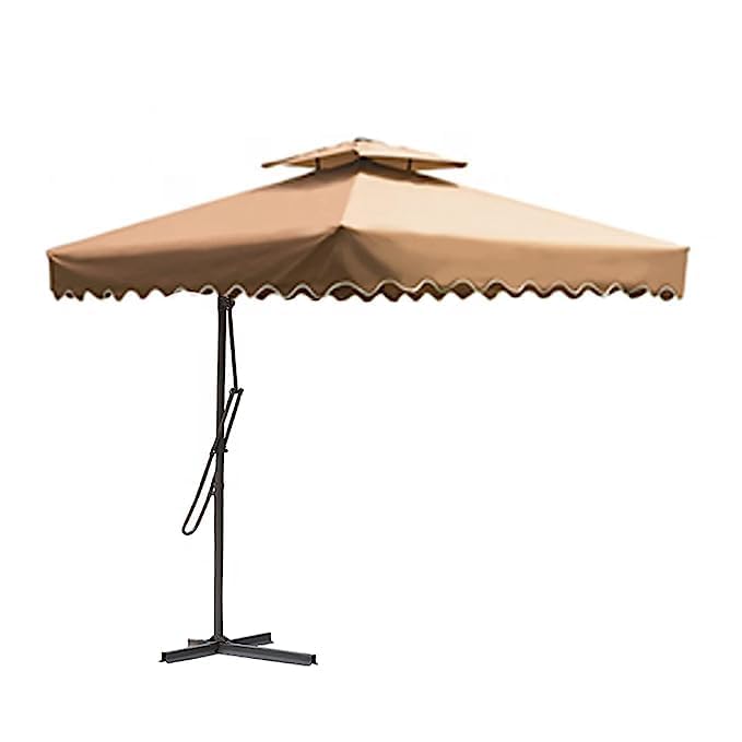 BEYOND SKY 10ft Square Cantilever Umbrella with Crank | Beige Offset ...