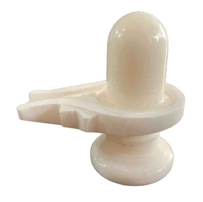Buy A&S Ventures Lord Shiva Shivalingam Murti | White Shivling for Home ...