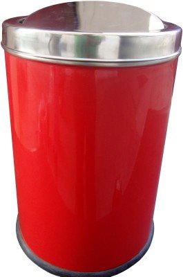Buy HM Steels Stainless Steel Dustbin(Red) Online at Low Prices in ...