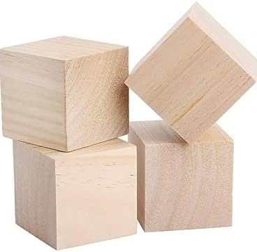 Bhaiji Enterprises Wooden Cube Pieces (3 x 3 inch) (2) : Amazon.in ...
