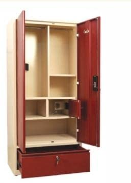 Furniture Bazaar Steel Wardrobe | 2 Door Large Almirah Cupboard with ...