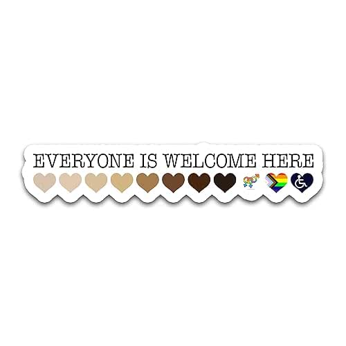 Amazon.com: Alyize (3pcs) Everyone Is Welcome Here Sticker, LGBT ...