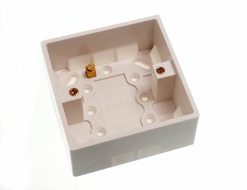 5 x Surface Mount PATTRESS Switch Socket Back Box 1 Gang 35MM DEEP ...