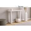 X went Furniture Modern Solid Wood Console Table with Rounded Edges ...