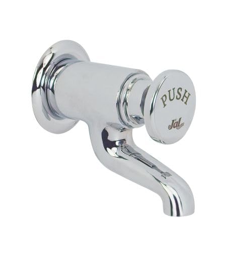 JAL Kaveri Bib Tap ‘Push Type’ Without Flange 15 mm Faucet | Stainless ...