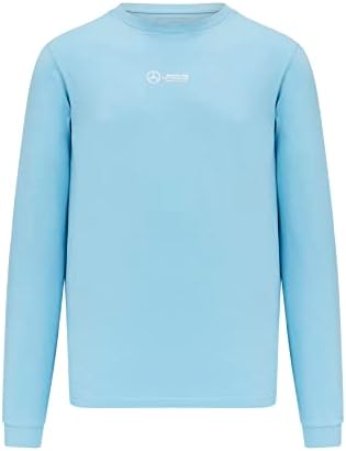 Mercedes AMG Petronas, Long Sleeve Retro T Shirt, Pale Blue, Adult ...