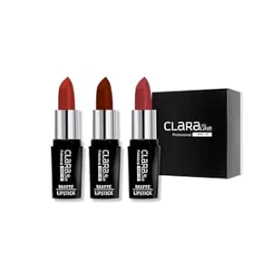 Amazon.com : Claraline Matte Lipstick Makeup Set for Women, 3 Pcs ...