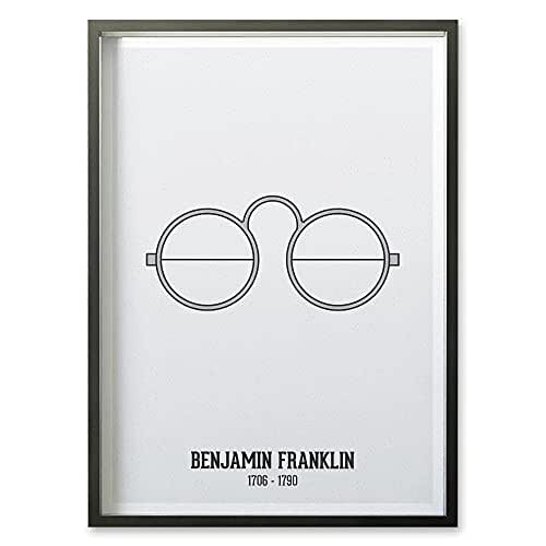 Amazon.com: Benjamin Franklin Poster with Bifocal Illustration, All ...