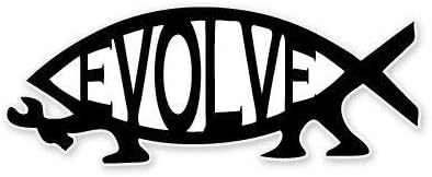 Amazon.com: Carframes18 Evolve Fish Evolution Darwin Vinyl Sticker ...