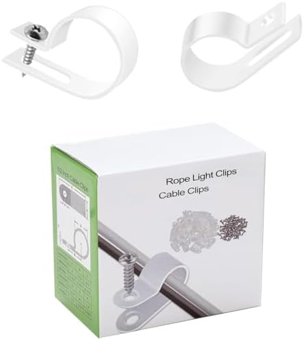 Amazon.com: 50 Pack 3/4 inch Rope Light Clips with Stainless Steel ...