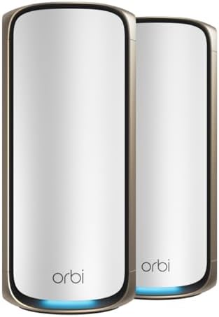 NETGEAR Orbi Quad-band WiFi 7 Mesh System (RBE972S) , WiFi 7 Router & 1 ...