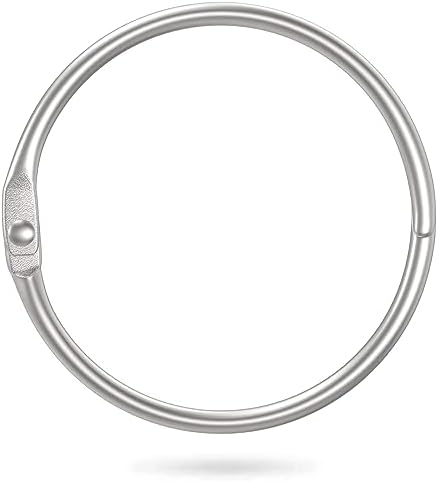 Amazon.com : Clipco Book Rings Large 2-Inch Nickel Plated (50-Pack ...
