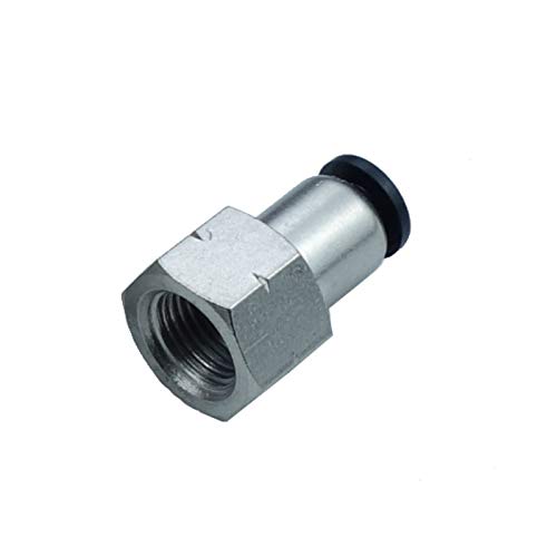 Pneumatic Push Fitting - Female Connector (Pack of 10) (6 x 1/2 ...