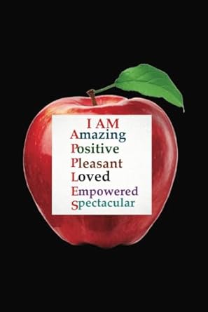 I Am Apples: Blank Lined Journal: Cute Red Apple Positive Affirmations ...
