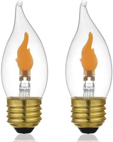 XIAOKALAMI LED Flame Effect Light Bulb E26 Flickering Candle Light ...