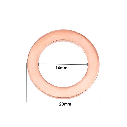 Snapklik.com : YXQ 14x20x15mm Copper Crush Washer Flat Ring Seal Gasket ...