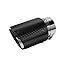 Exhaust Tips Muffler Stainless Steel and Glossy Carbon Fiber Car ...