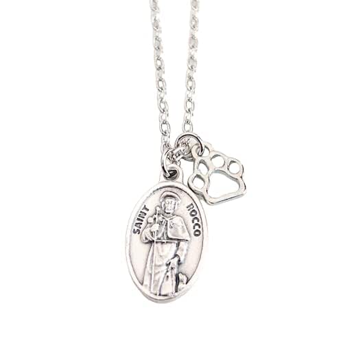 Amazon.com: St Rocco Necklace - Catholic Patron Saint of Dogs ...