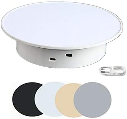 Amazon.com: White Display 360 Degree Electric Turntable,for Small ...