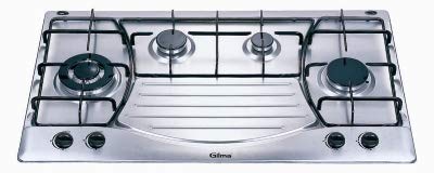 Gilma Stainless Steel 4 Burner Cooktop : Amazon.in: Home & Kitchen