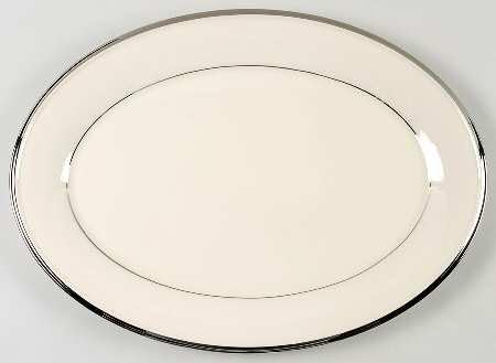 Amazon.com | Lenox Solitaire 16" Oval Serving Platter, Fine China ...