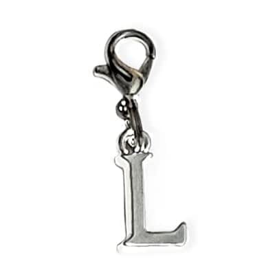 Amazon.com: Letter Clip On Charms Zipper Pulls Initials, Silver ...
