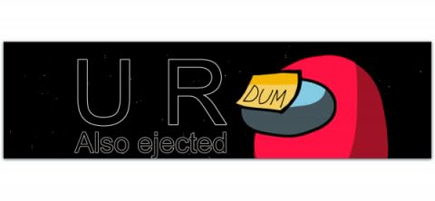 Amazon.com: ur dumb (Windshield banner, window sticker, Bumper sticker) [01017] : Handmade Products