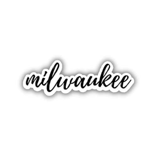 Amazon.com: Milwaukee Cursive Travel Sticker, Vinyl Laptop Water Bottle ...