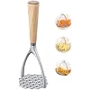 Amazon.com: Brigii Potato Masher with Wooden Handle, Manual Potato ...