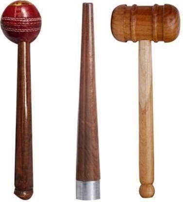 Buy Kiraro Combo 2 Cricket Bat Double Side Knocking Wooden Mallet ...