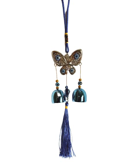 SG UNIQUE STYLE EVIL EYE WIND CHAIN (butterfly)/vil Eye Hanging for Car ...
