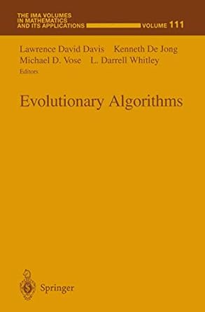 Evolutionary Algorithms (Volume 111): Davis, Lawrence D., De Jong ...