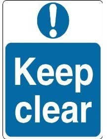 Large Keep Clear Warning Safety Metal Wall Sign : Amazon.ca