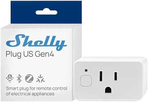 Shelly Smart Plug UL, WiFi, Bluetooth, Zigbee, Matter Outlet with Power ...