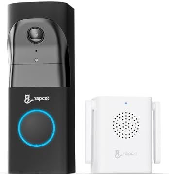 Amazon.com: NAPCAT Doorbell Camera Wireless 5MP, Battery Powered/Wired ...