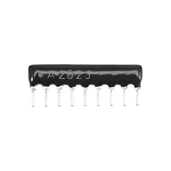 uxcell 2K Ohm Resistor Network Array, 1/8W SIP-9 2.54mm Pitch, 5% Tolerance Bussed Type 10pcs ...