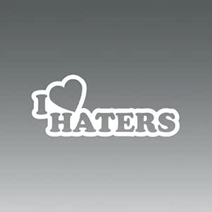 Amazon.com - I Love Haters Logo Sticker Vinyl Decals- Die Cut Decal ...