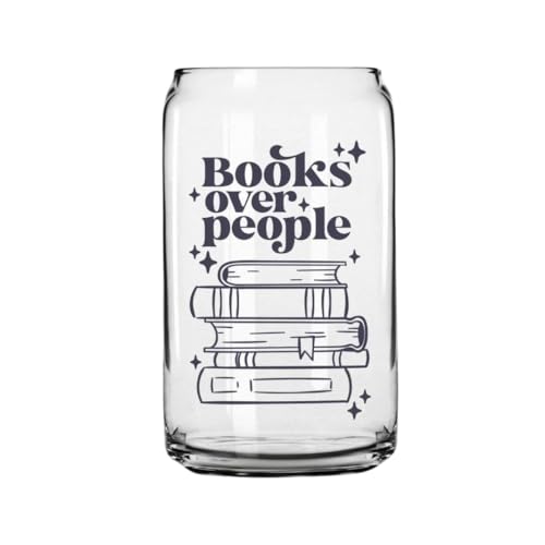 Amazon.com: Books over people glass cup - Novelty Gift for Women, Men ...