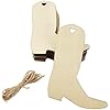 Amazon.com: 32 All Natural Wooden Cowboy Boots with Hanging Ropes, DIY ...