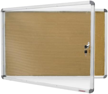 ALKOSIGN Felt Notice Board with Acrylic Cover - Beige (1.5FT x 2FT ...