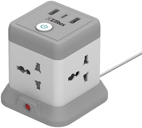 Buy EMBOX Cube Extension Board with USB Port with Universal Sockets and ...