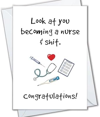 Amazon.com : Nurse Graduation Card, Nursing School Graduate, Becoming a ...