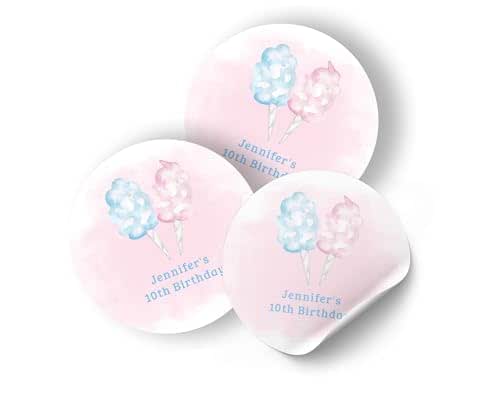 Amazon.com: Personalized Pink Cotton Candy birthday party or Baby ...