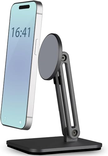 Amazon.com: YUEFIELI Magnetic Phone Stand for Desk, Foldable ...