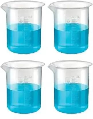 LabHouse 100 ml Plastic Low Form Beaker (Pack of 4) : Amazon.in: Home ...