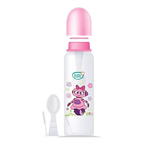 Buddsbuddy Cereal Feeder with Spoon, 250ml, 80z Pink : Amazon.in: Baby ...